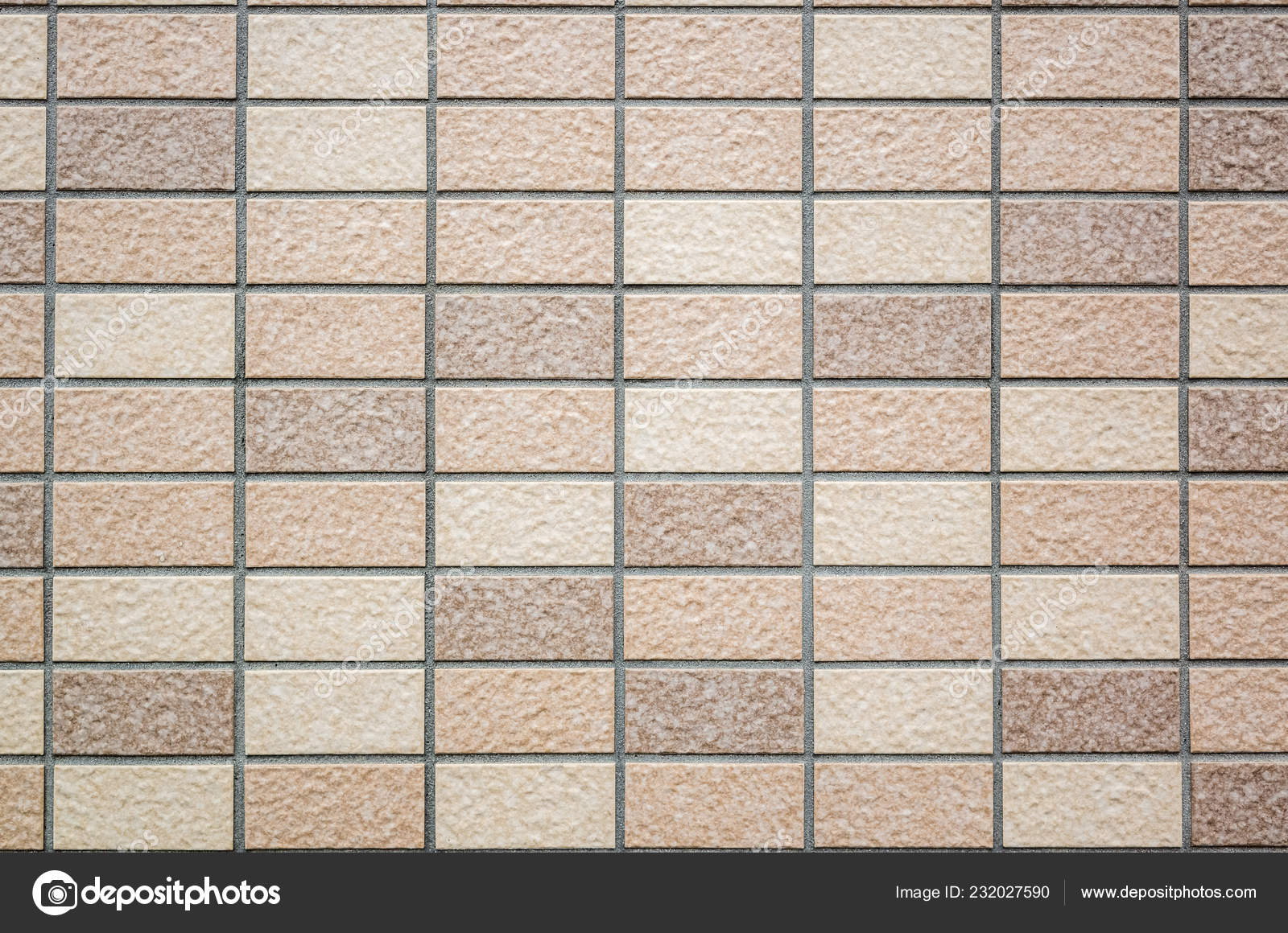 Square Mosaic Background Tiles Texture Brown Color Stock Photo by ...