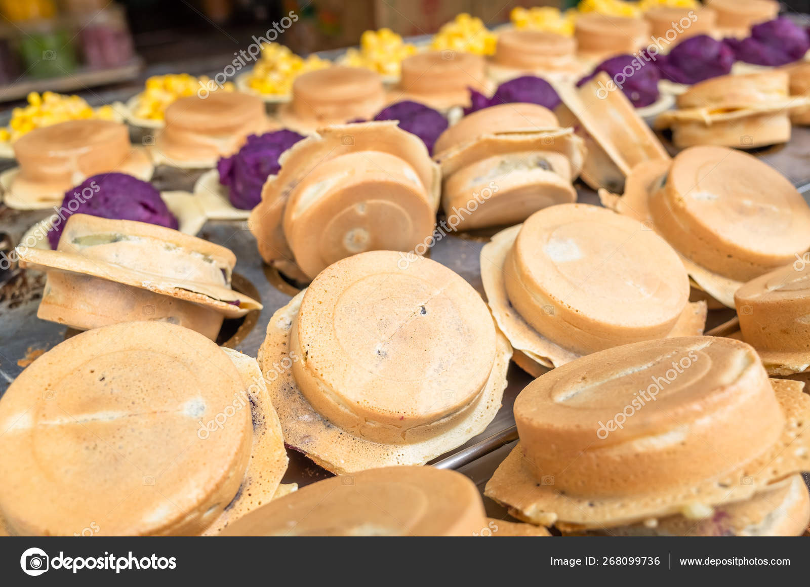Taiwanese snacks of wheel pies Stock Photo by ©elwynn 268099736