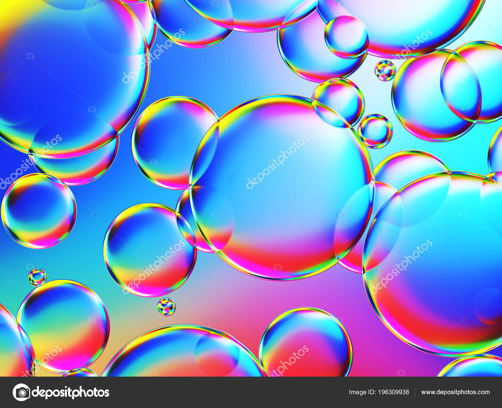 Transparent Bubbles Color Background Stock Photo by ©magann 196309938