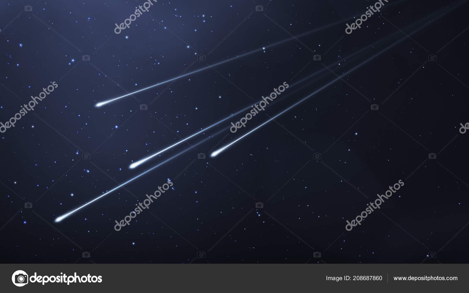 Falling Stars Night Sky Background Stock Photo by ©magann 208687860