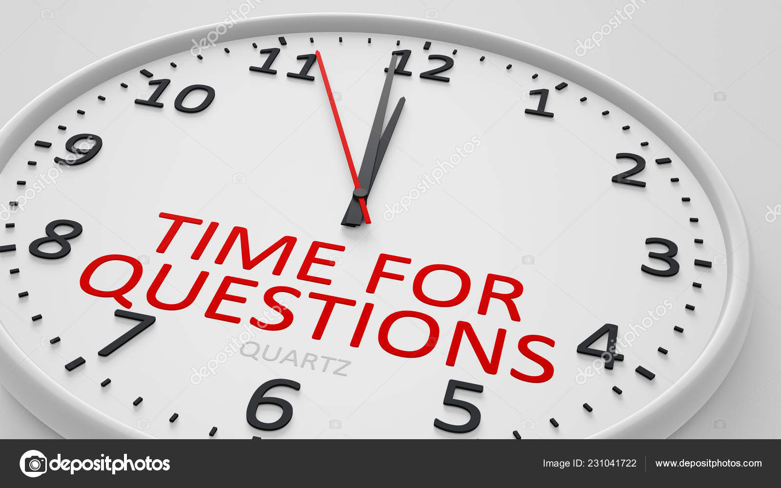 Time Questions Words Clock Modern Bright Style — Stock Photo © magann ...