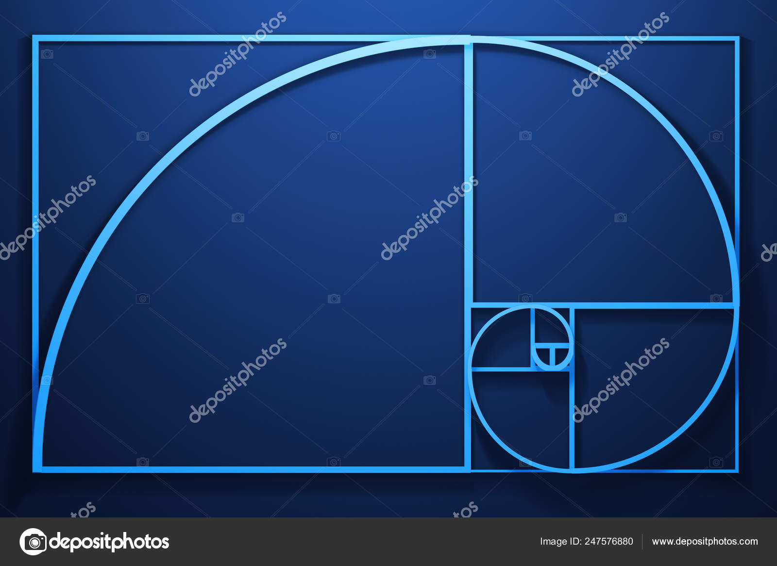 Espiral De Fibonacci Papel De Parede Fibonacci Spiral Watercolor Print