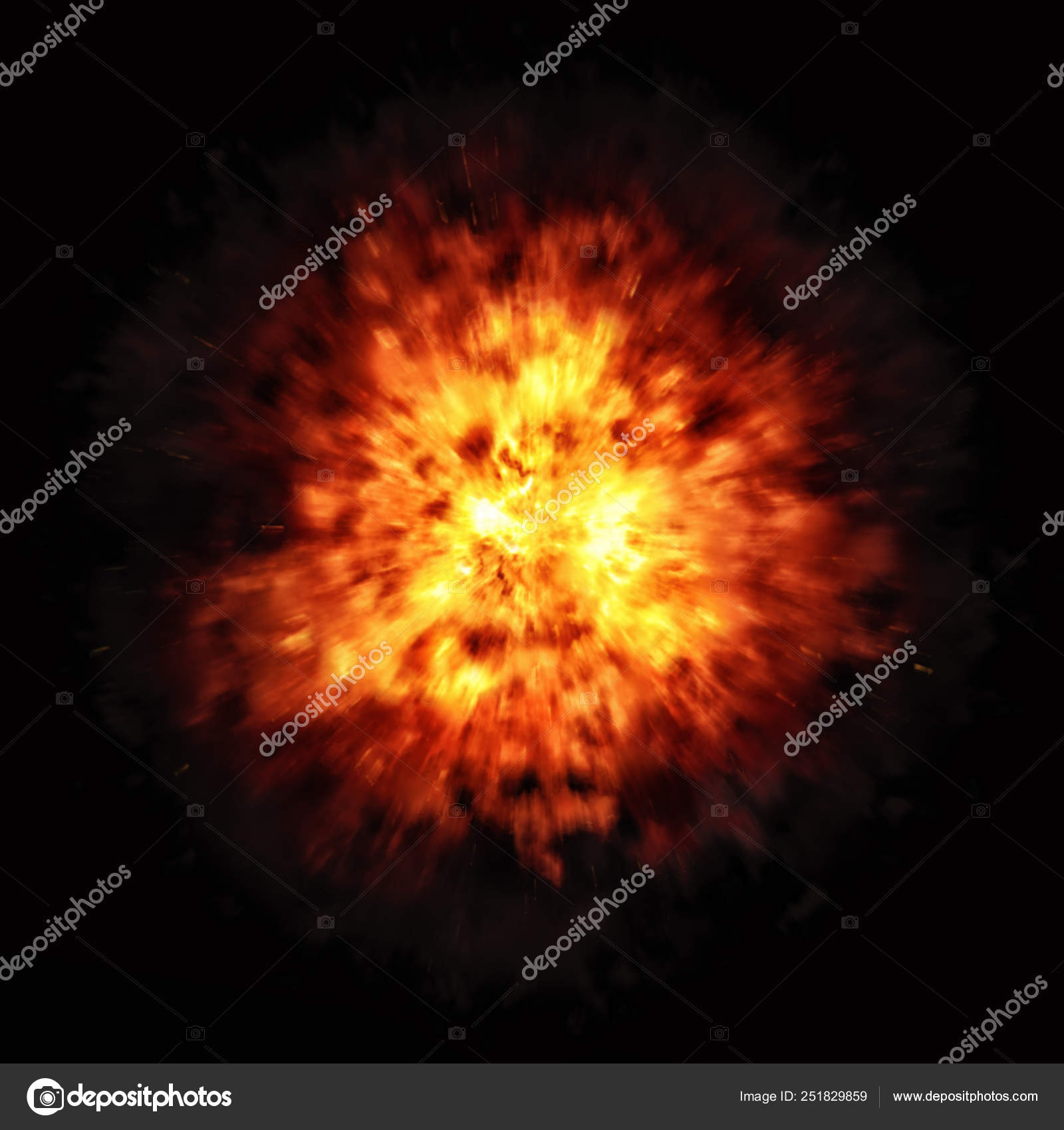 Illustration Big Fire Explosion Stock Photo by ©magann 251829859