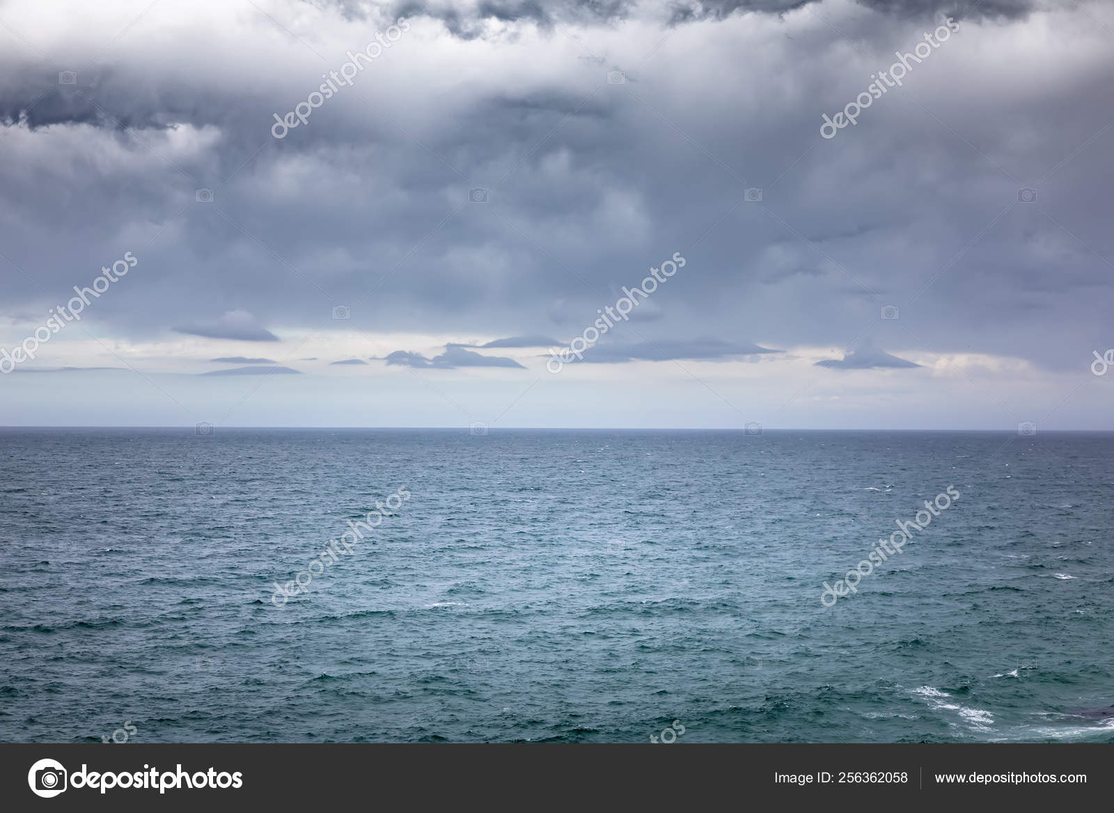 Bad weather ocean landscape background Stock Photo by ©magann 256362058