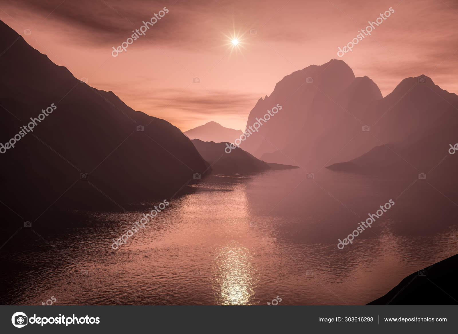 Fantasy landscape scenery without vegetation — Stock Photo © magann ...