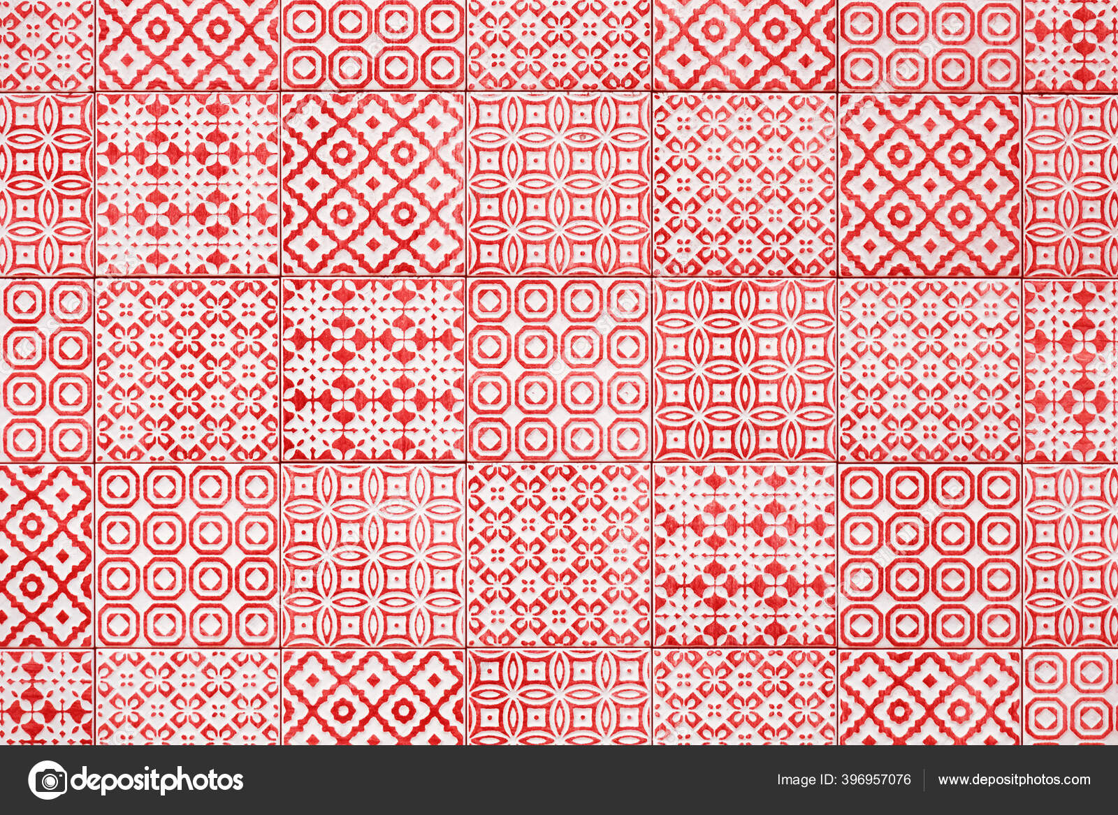 Image Red Tiles Texture Background Stock Photo by ©magann 396957076