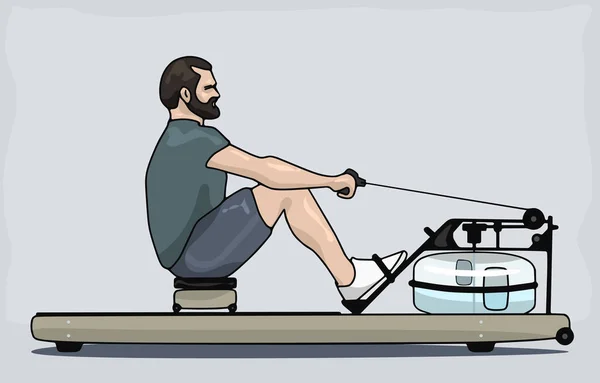 Gym rowing machine Vector Art Stock Images | Depositphotos