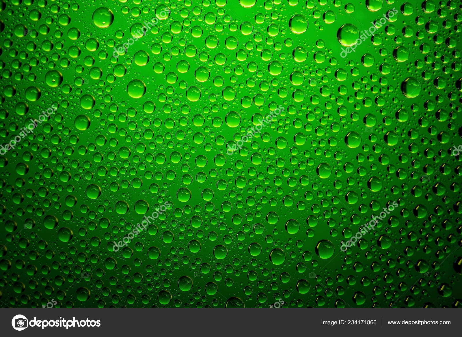 Green Water Drops Background Close — Stock Photo © szefei #234171866