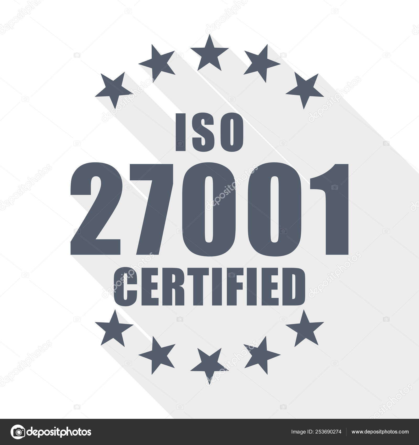 Iso 27001 certificate icon, vector illustration — Stock Vector ...