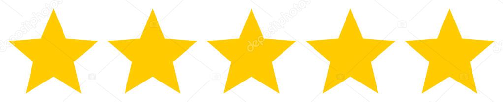 Five yellow stars Vector Art Stock Images | Depositphotos