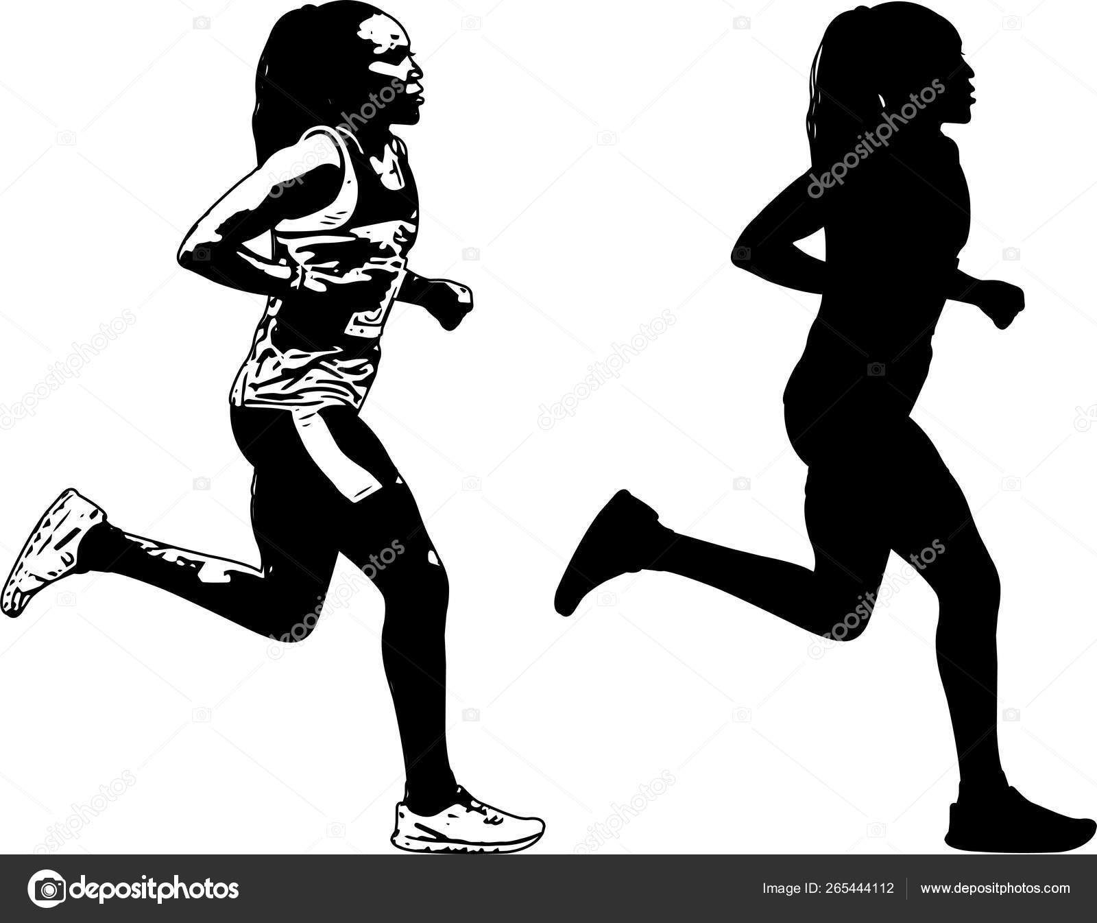 Female Sprinter Silhouette