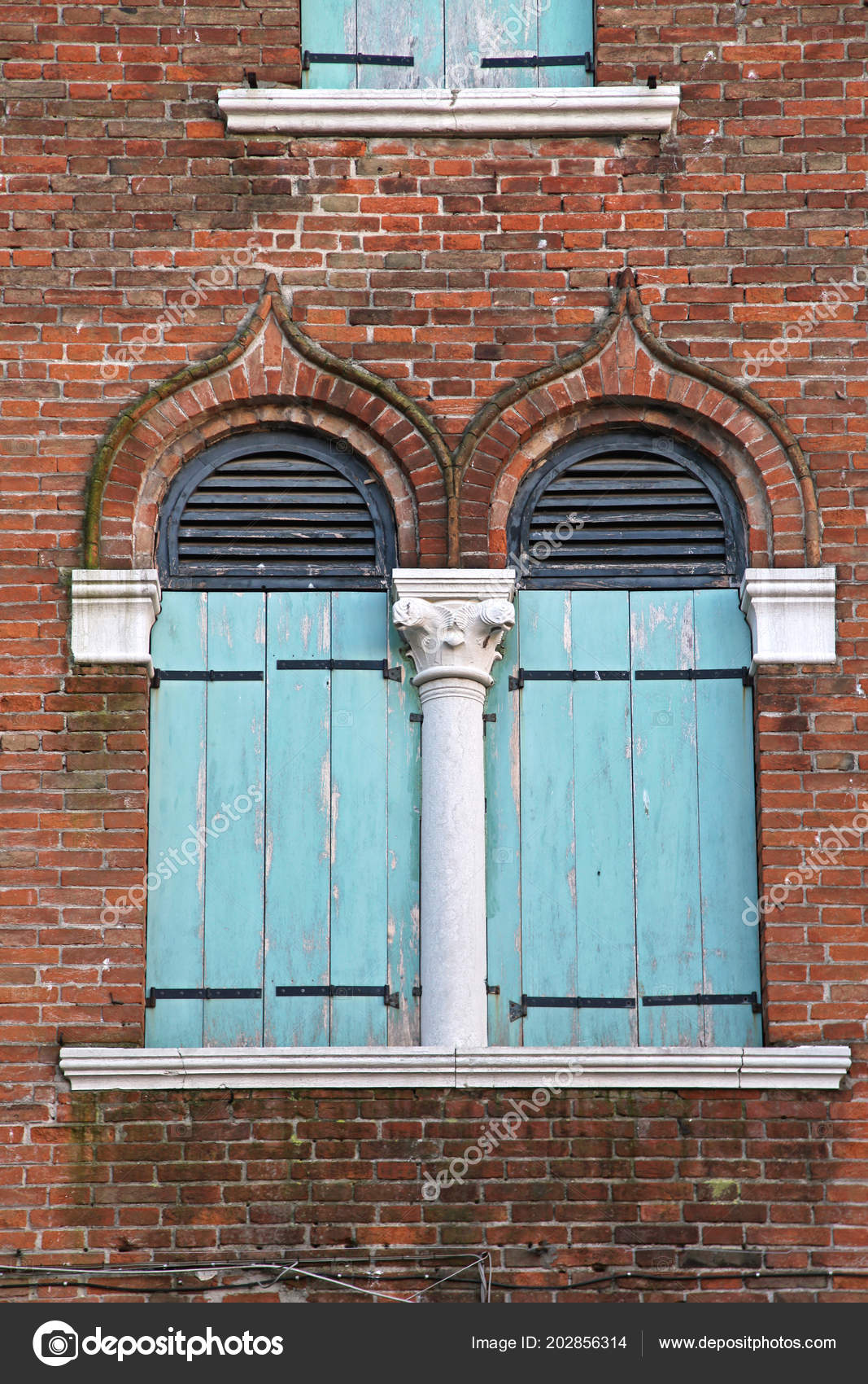 Closed Traditional Venetian Window Shutters Venice Italy Stock Photo by ...
