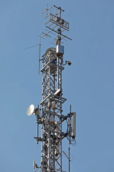 Folded Dipole Antenna Communication Tower Mast — Stock Photo ...
