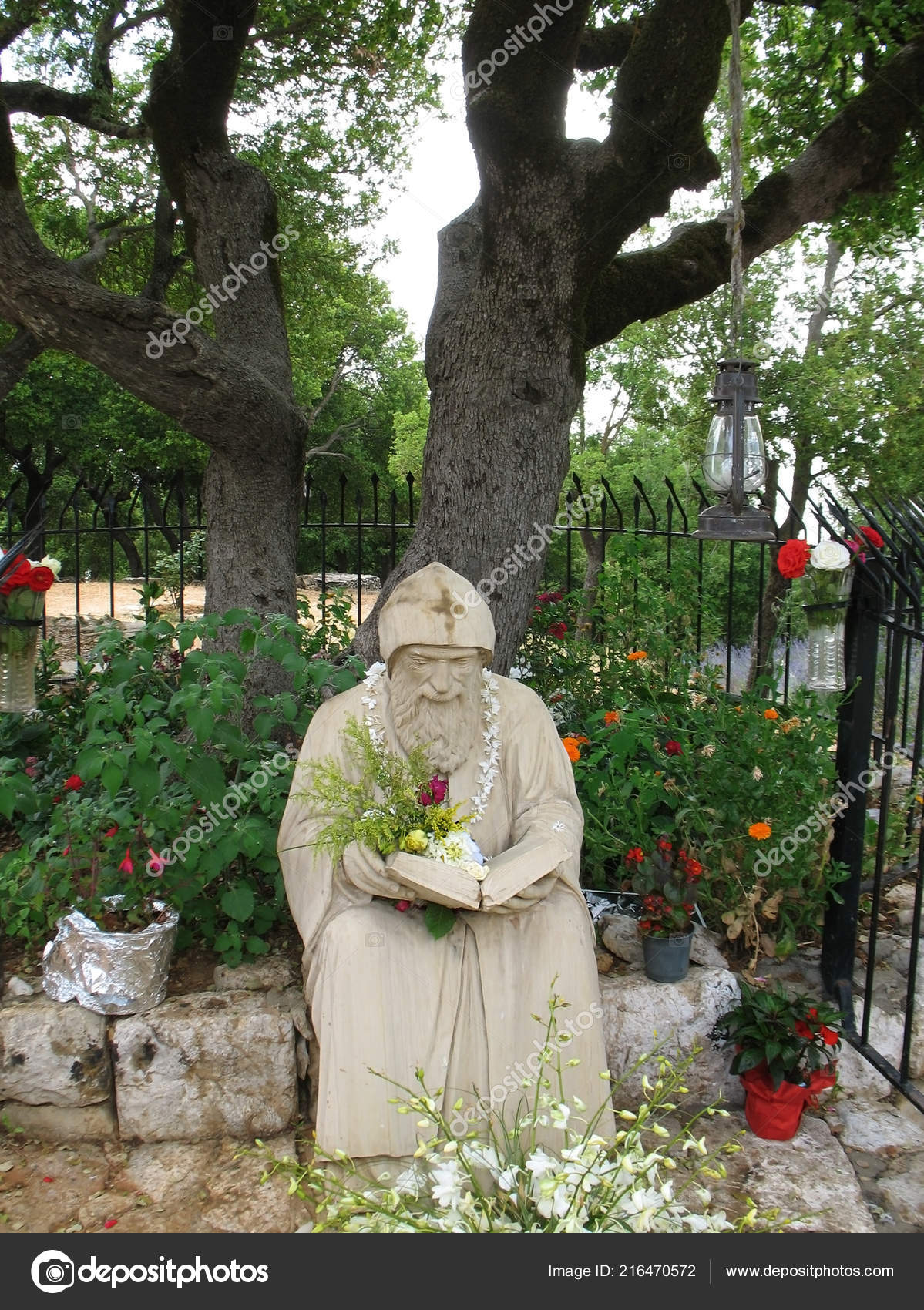 Statue Very Famous Maronite Monk Saint Charbel Lebanon — Stock Photo ...