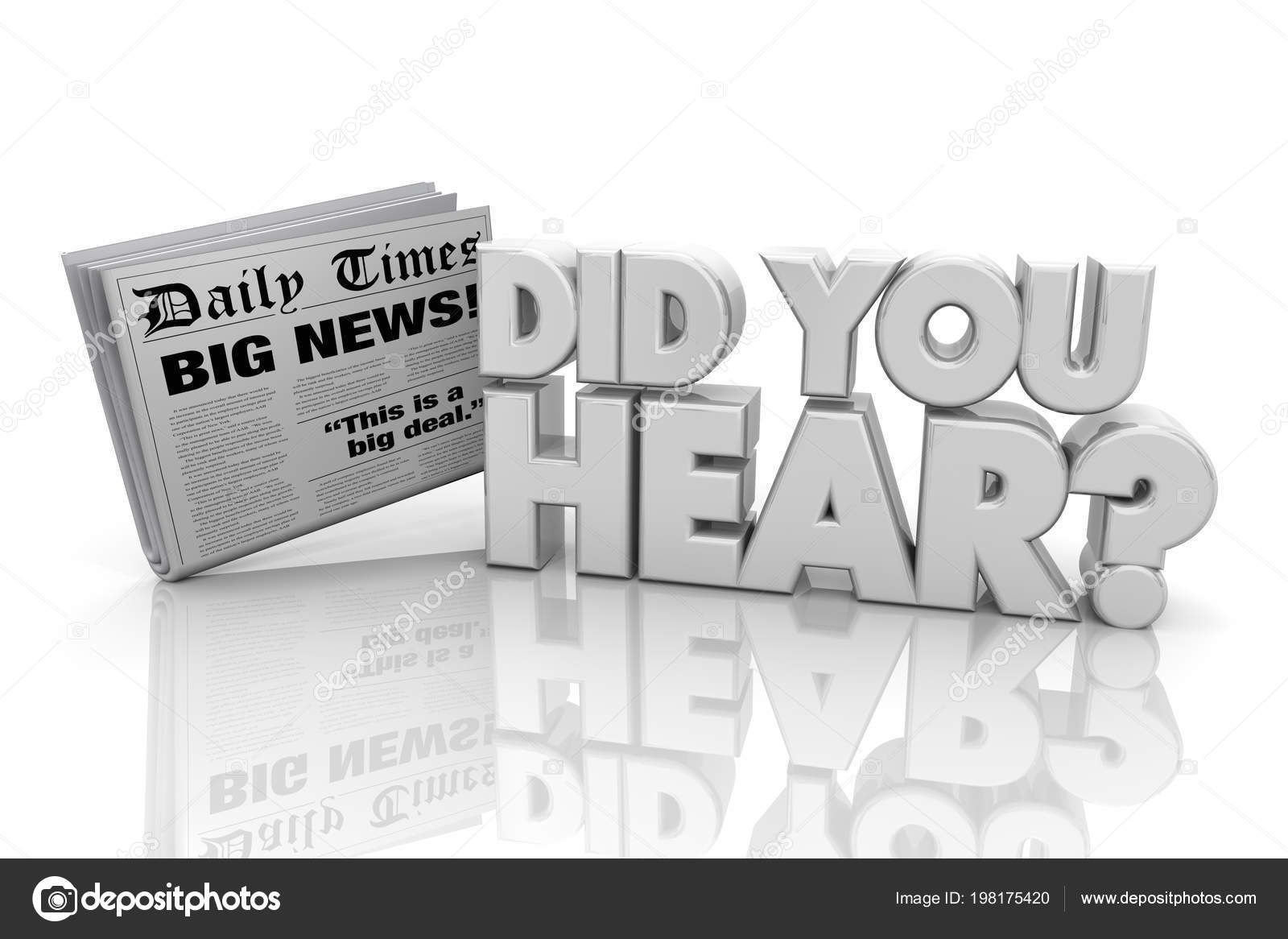 Did You Hear Newspaper Announcement News Info — Stock Photo © iqoncept ...