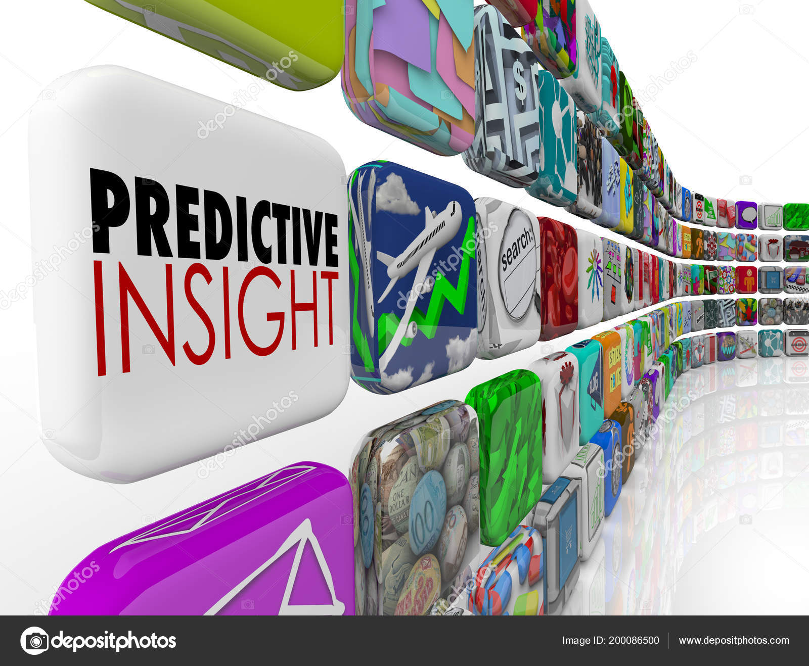 Predicitve Insight Analysis Intelligence Forecast Prediction Words ...