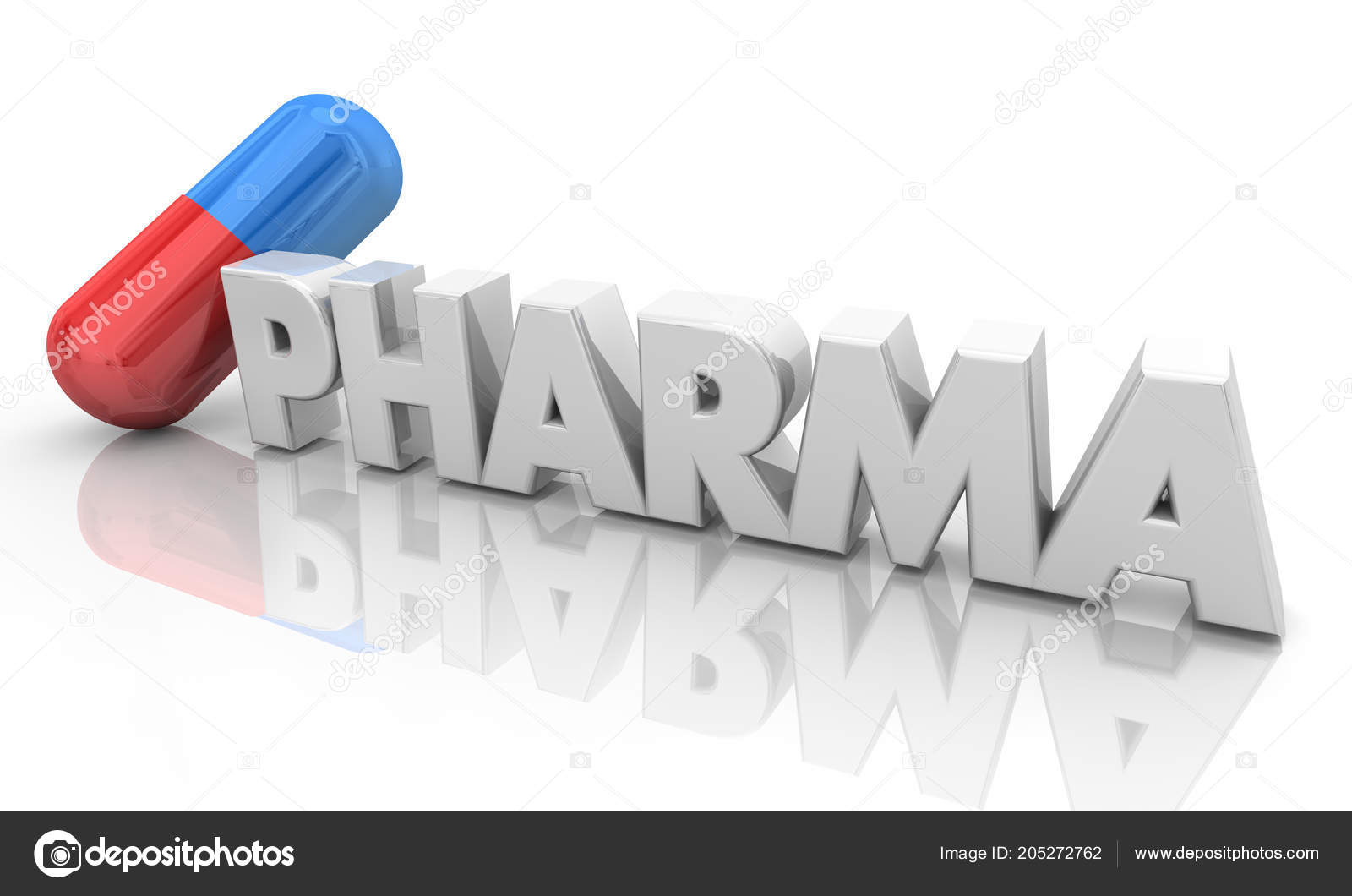 Pharma Medicine Pill Capsule Pharmaceutical Industry Illustration ...