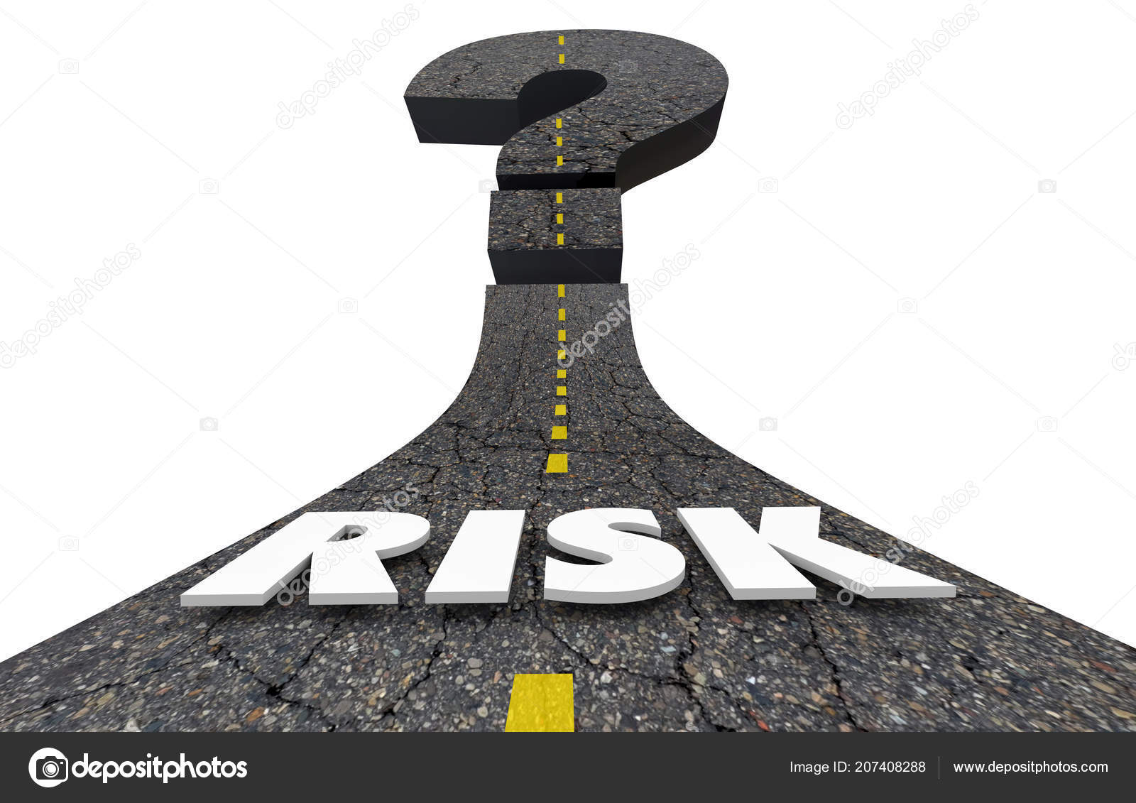 Risk Word Question Mark Road Stock Photo by ©iqoncept 207408288