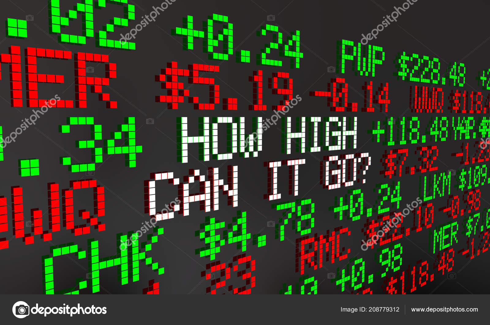 How High Can Stock Market Prediction Ticker Prices Animation — Stock ...