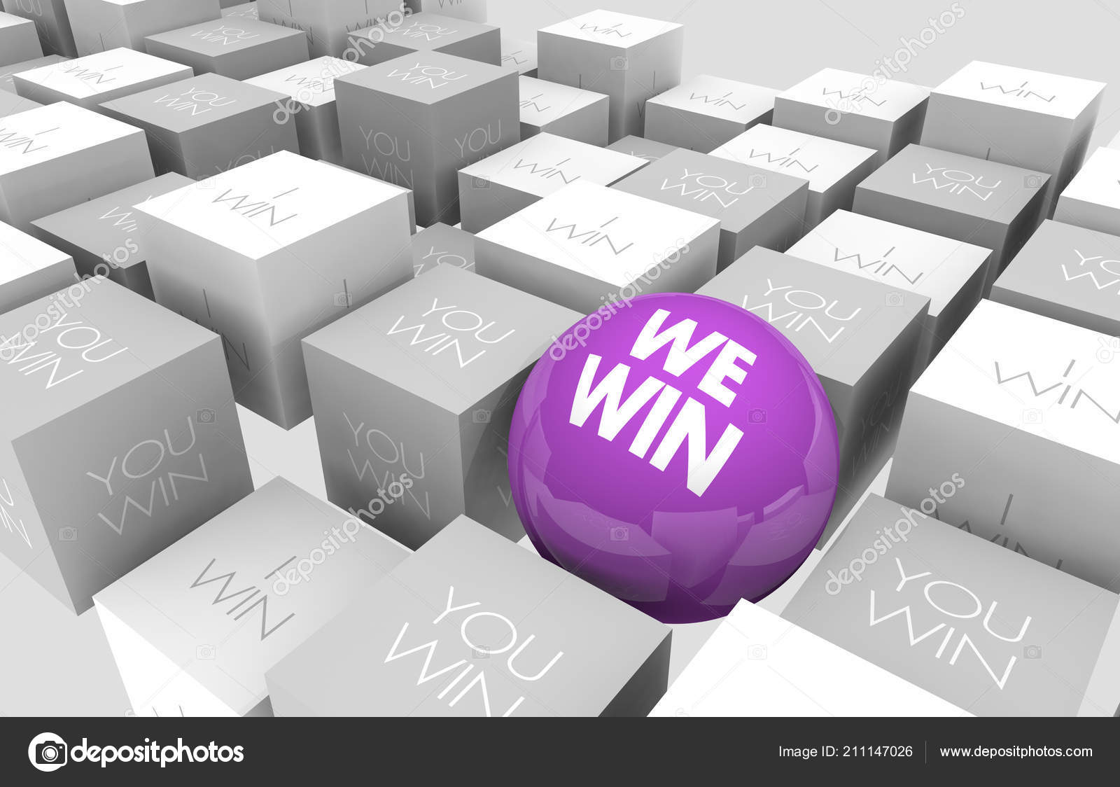 Win You Working Together Teamwork Sphere Cubes — Stock Photo © iqoncept ...