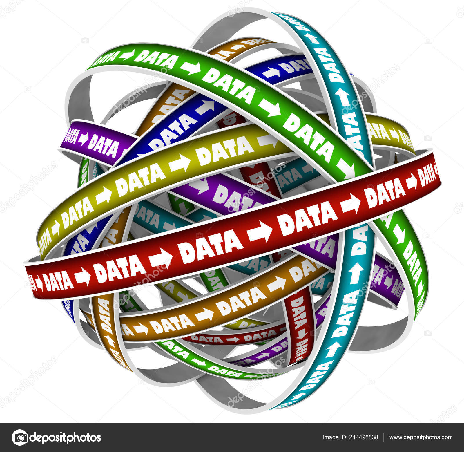 Data Information Knowledge Figures System Process Illustration Stock ...
