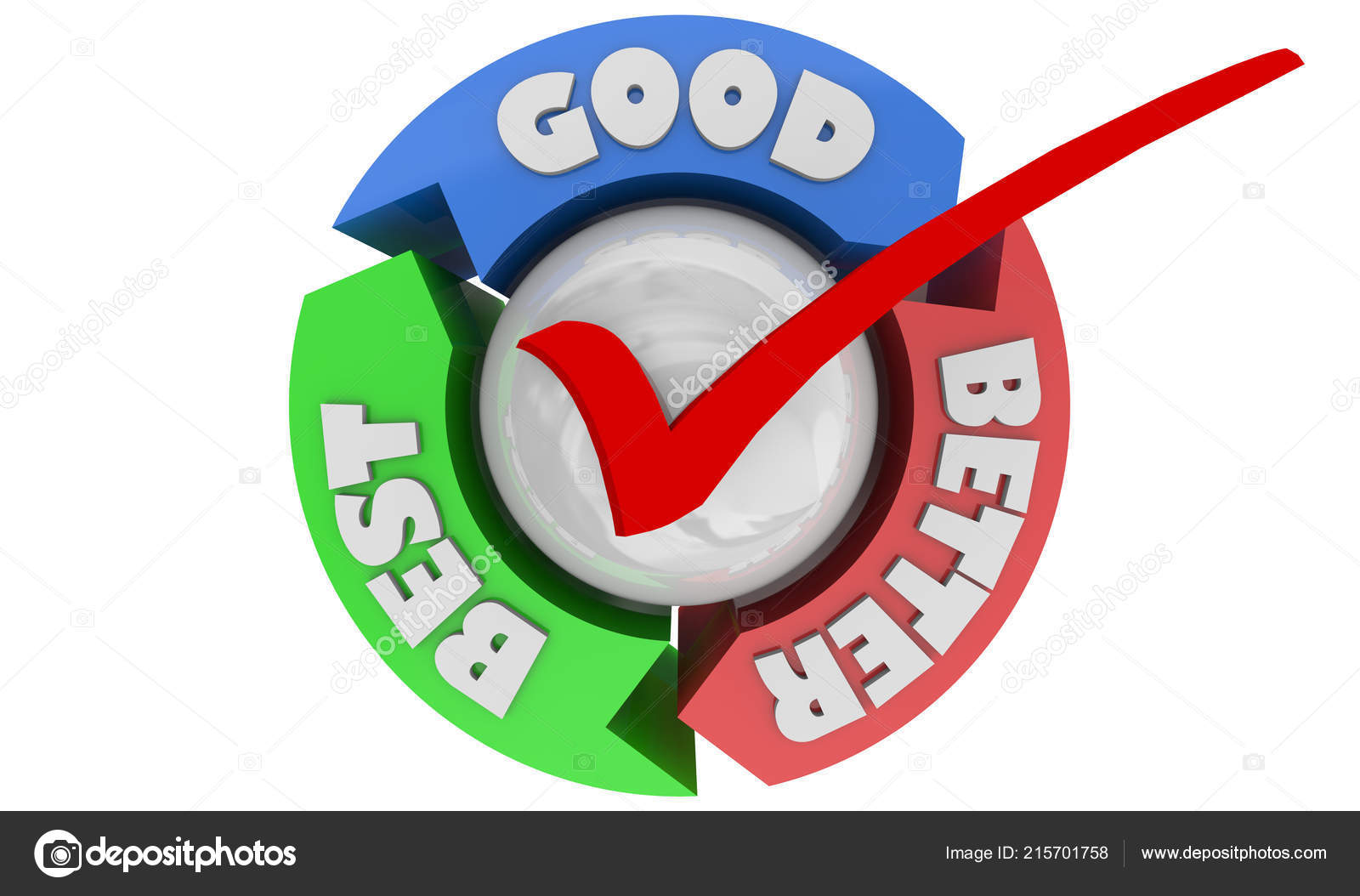 Good Better Best Improve Increase Maximum Level Illustration Stock ...