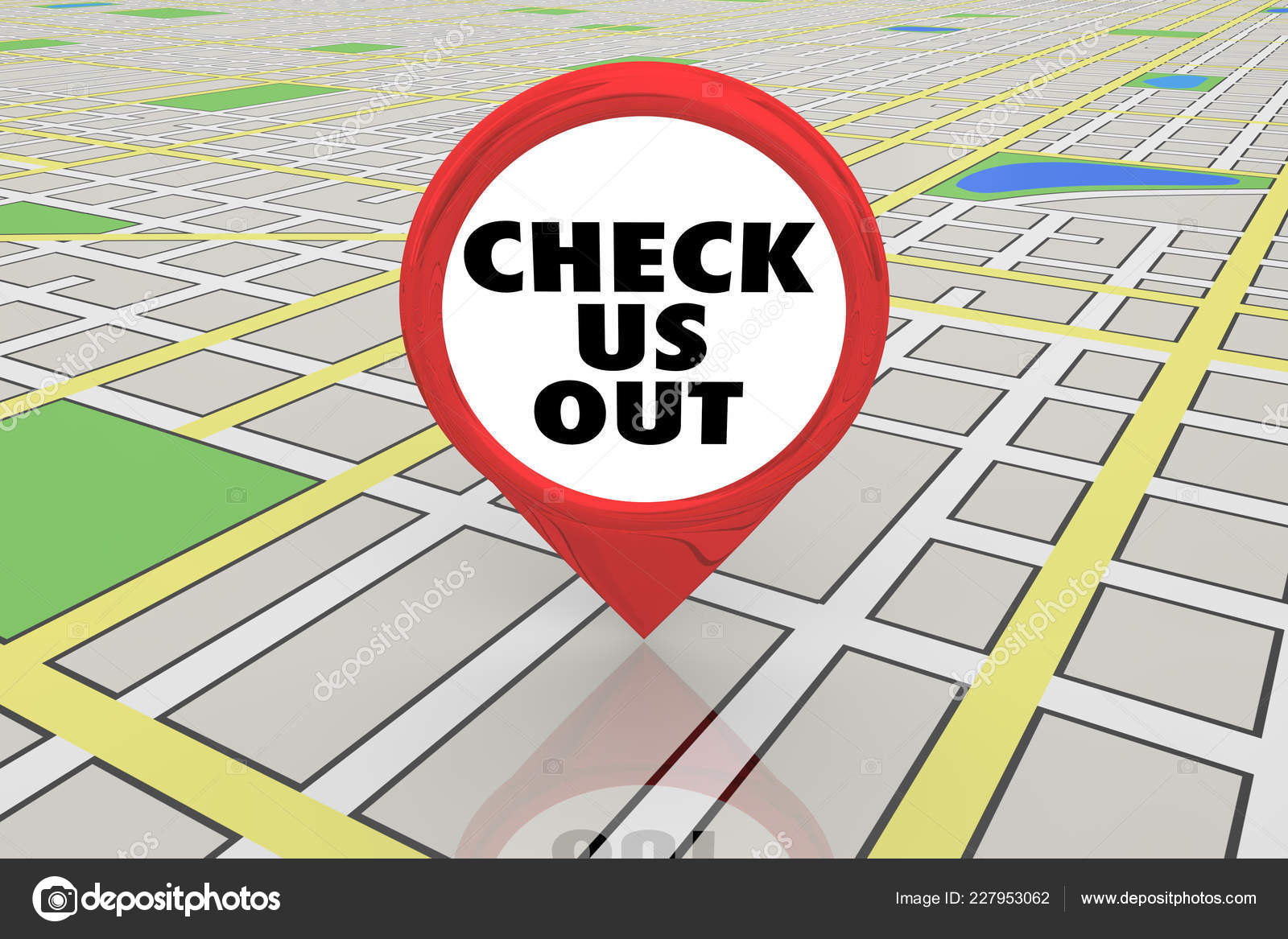Check Out See New Location Spot Map Pin Illustration Stock Photo by ...