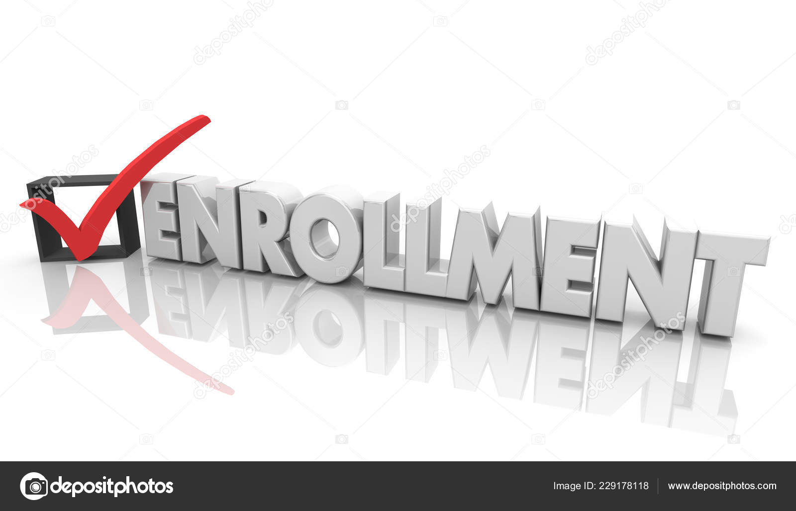 Enrollment Check Mark Box Sign Word Animation Stock Photo by ©iqoncept ...