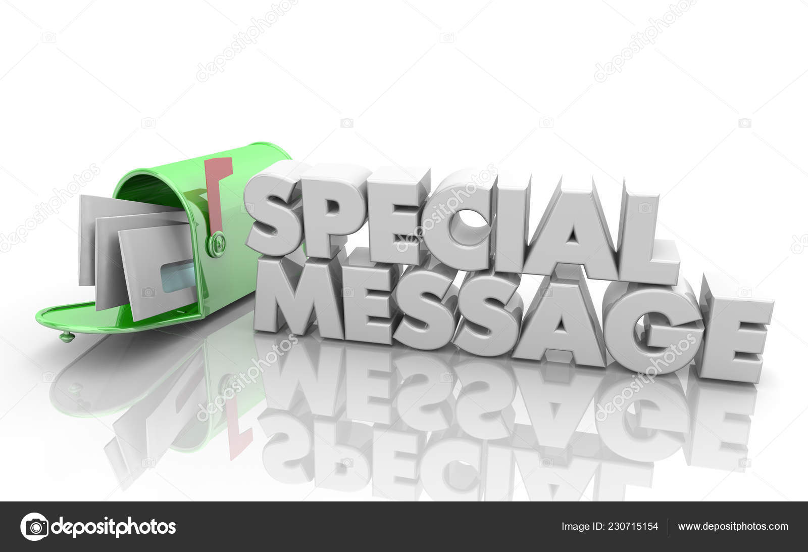 Special Message Mailbox Letters Delivery Words Illustration Stock Photo ...
