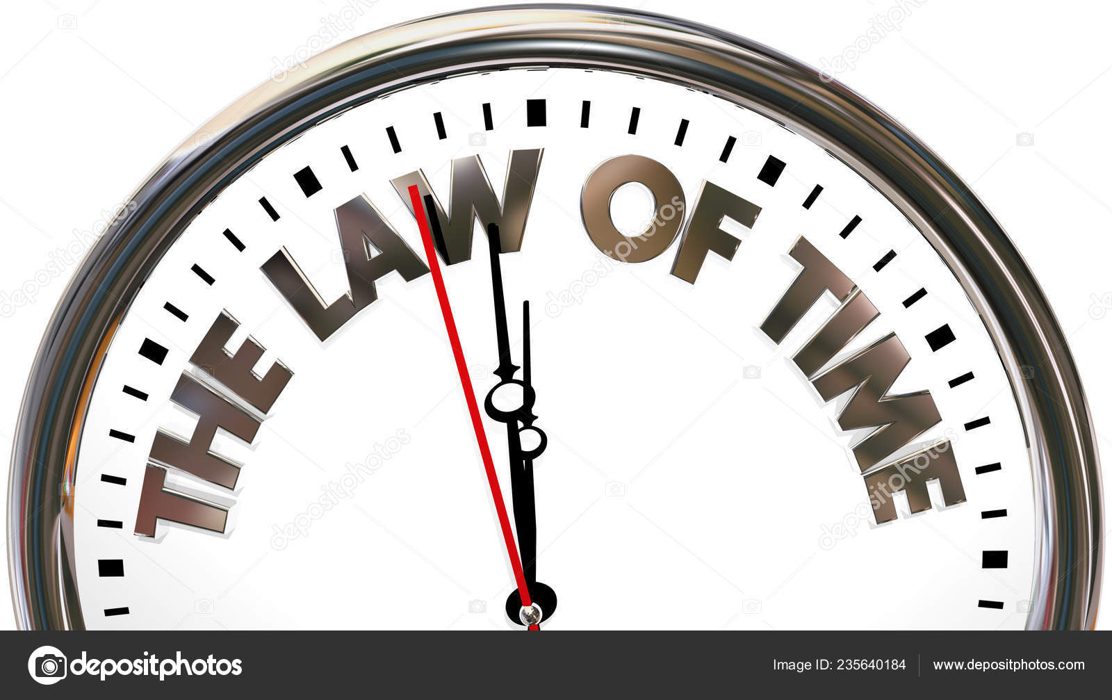 Law Time Clock Words Illustration — Stock Photo © iqoncept #235640184