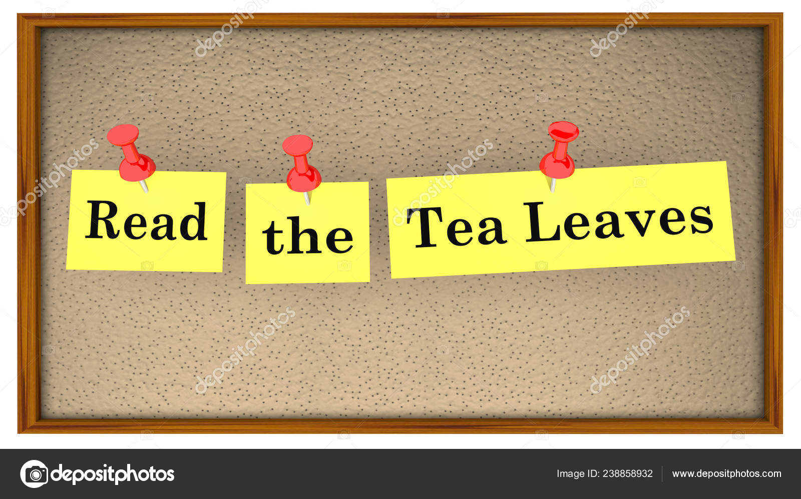 Read Tea Leaves Bulletin Board Words Illustration Stock Photo by ...