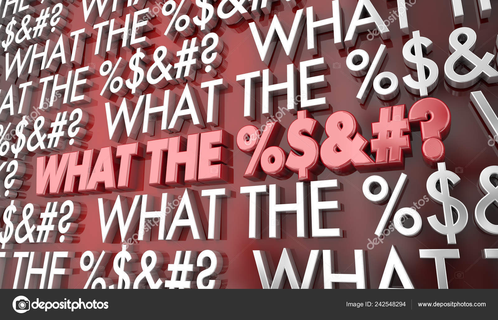 What Surprise Shock Swearing Words Illustration — Stock Photo ...