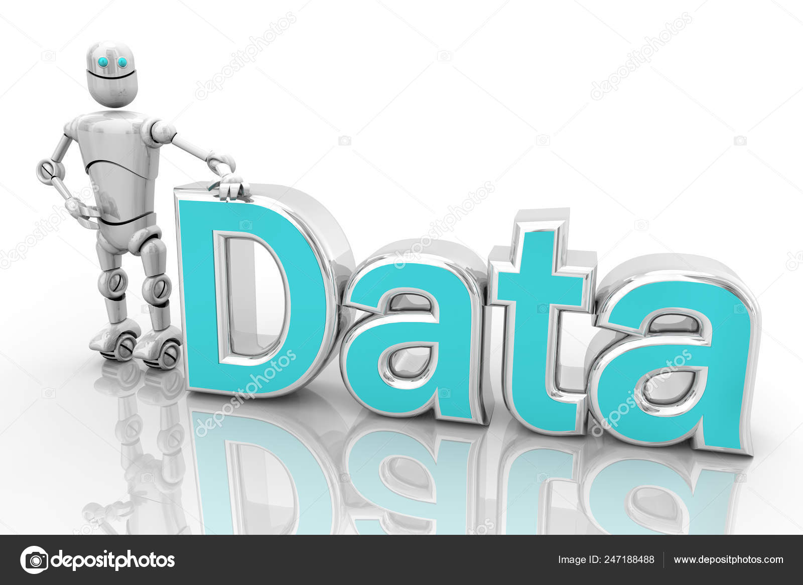 Data Robot Information Automation Words Illustration — Stock Photo ...