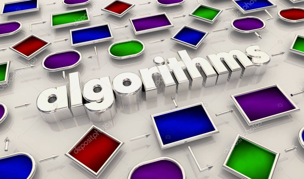 Algoritmos Software Mapa del proceso Diagrama Ilustración 3d 2023