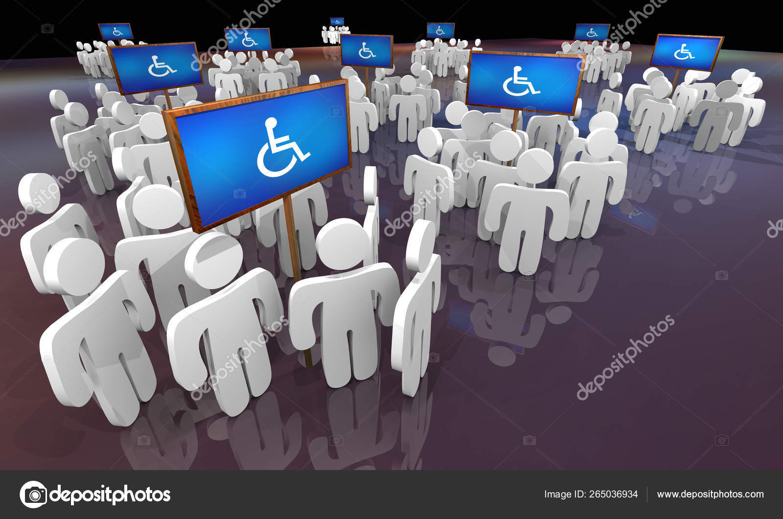 Wheelchair Disabled Person Symbol Disability People Around Signs Areas ...