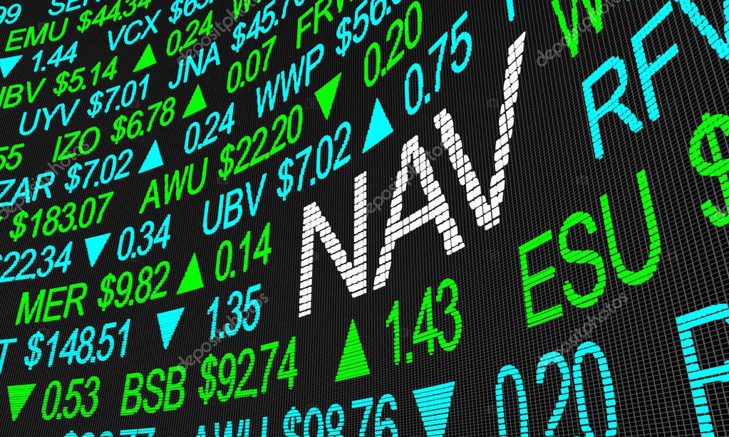 NAV Valor Activo Neto S mbolos de Inversi n en el Mercado de Valores Ilustraci n 3d 2024