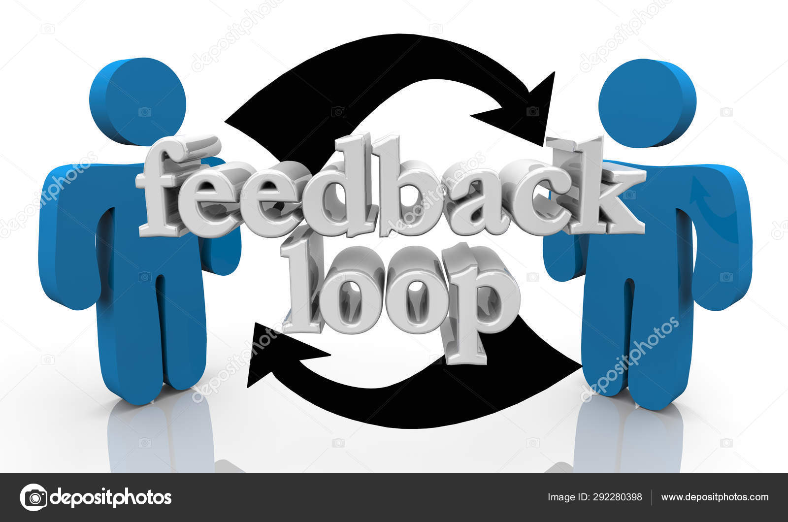 Feedback Loop People Talking Sharing Opinions 3d Illustration Stock ...