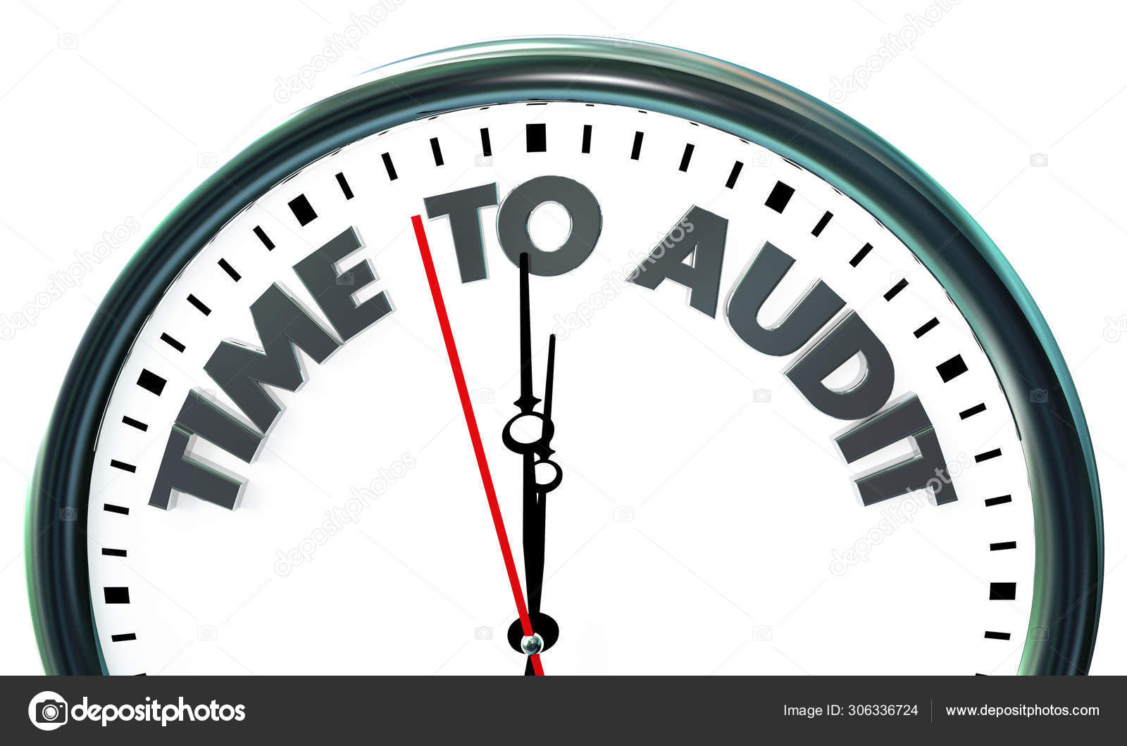 Time to Audit Review Accounting Clock Deadline 3d Illustration — Stock ...