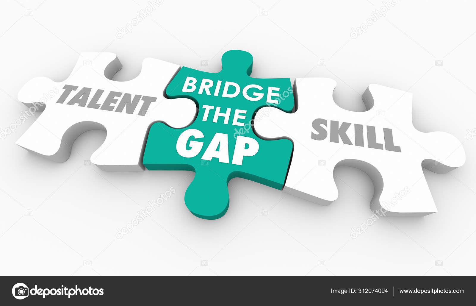 Talent Vs Skill Natural Born Ability Comparison Puzzle 3d Illustration ...