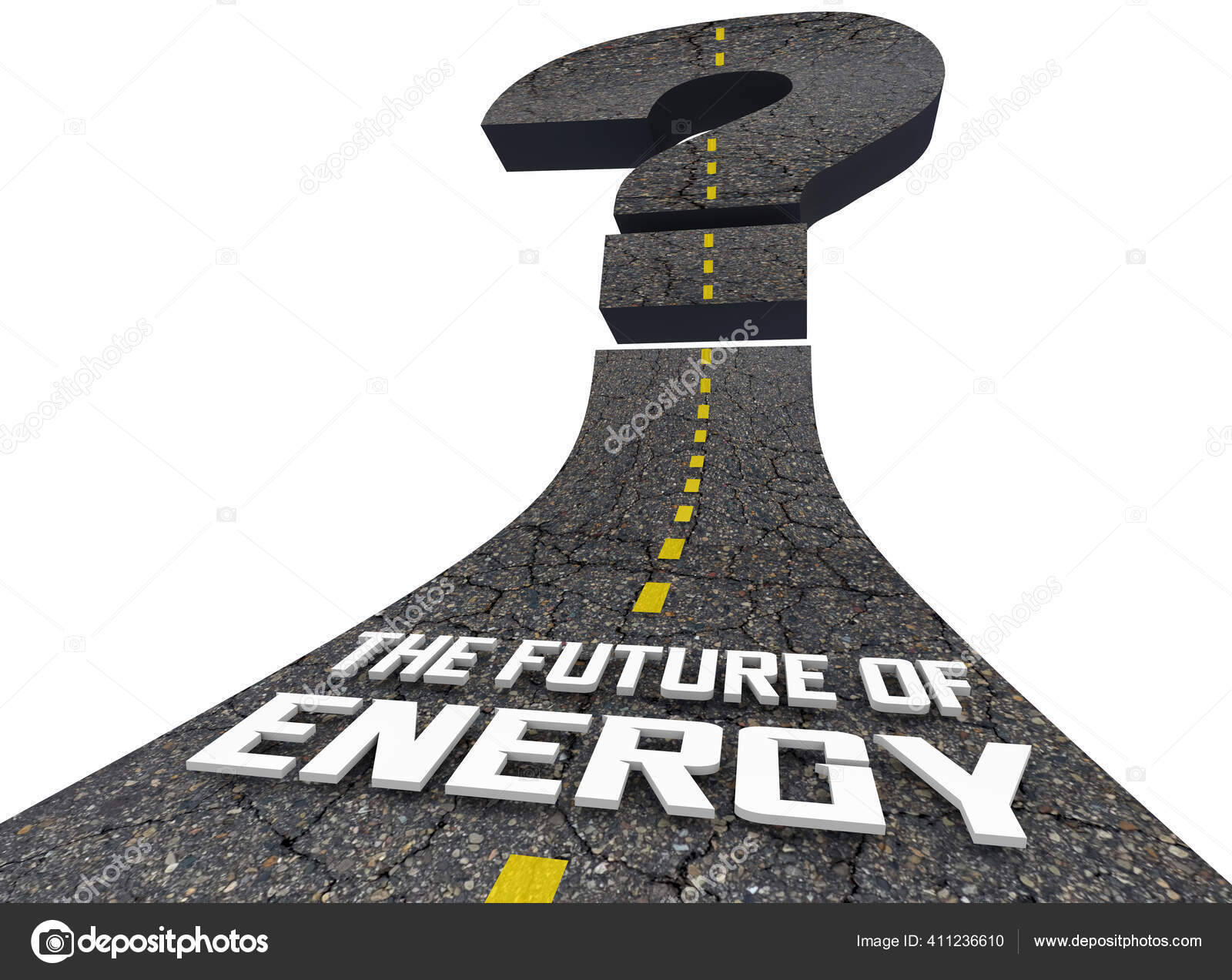 Future Energy Road Question Mark Clean Sustainable Renewable ...