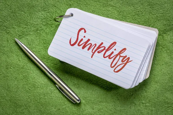 Simplify reminder note — Stock Photo © PixelsAway #309077500