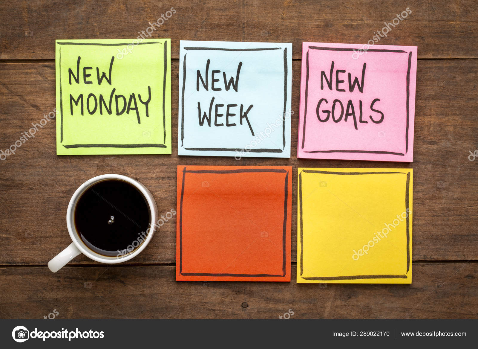 Nuevo lunes, semana y metas — Foto de stock #289022170 © PixelsAway