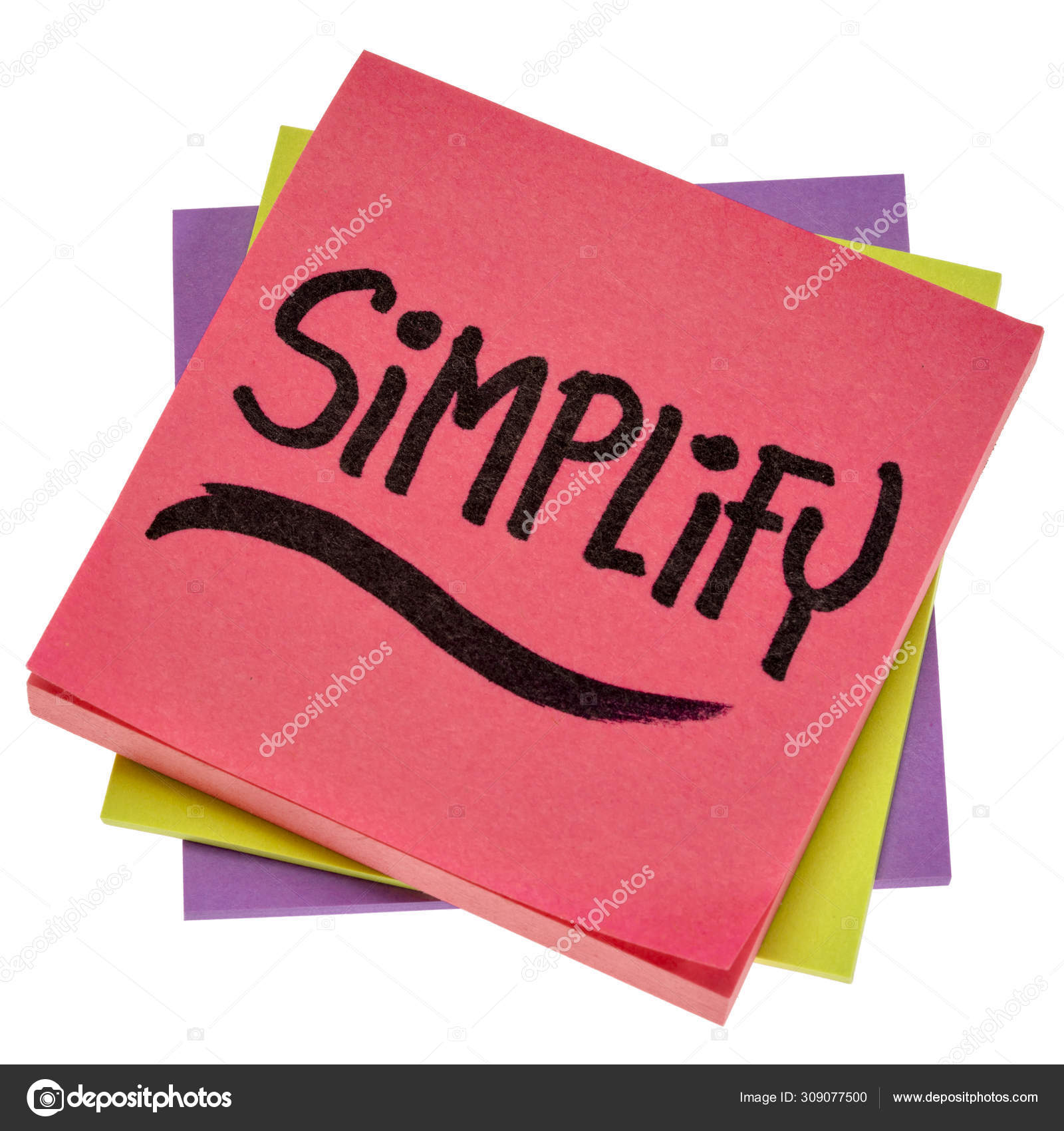 Simplify reminder note — Stock Photo © PixelsAway #309077500