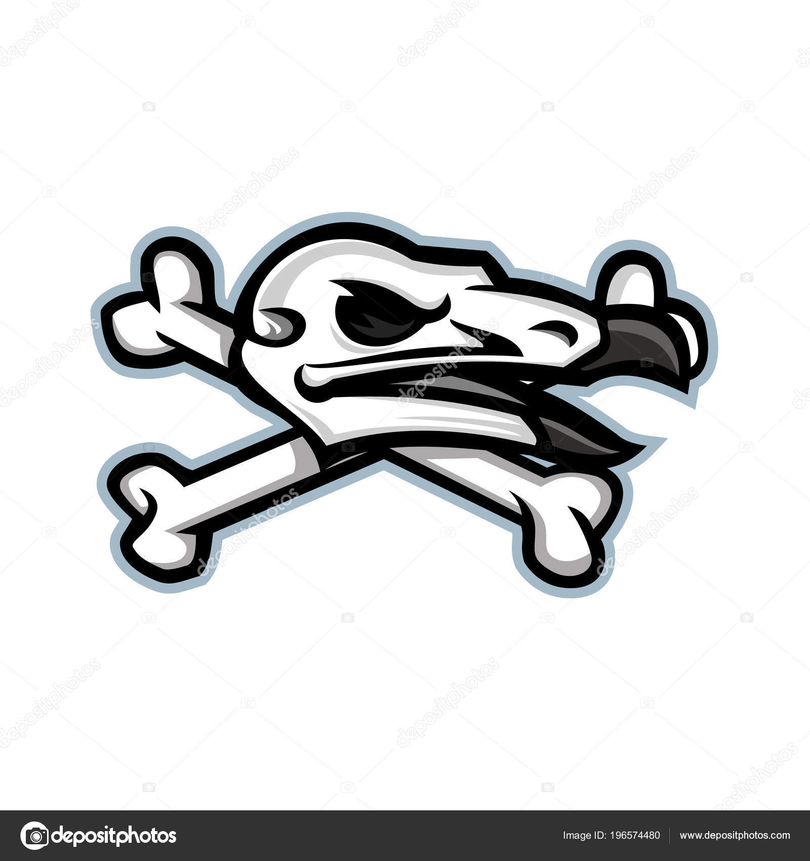 Mascot Icon Illustration Skull Head Vulture Californian Condor Andean ...