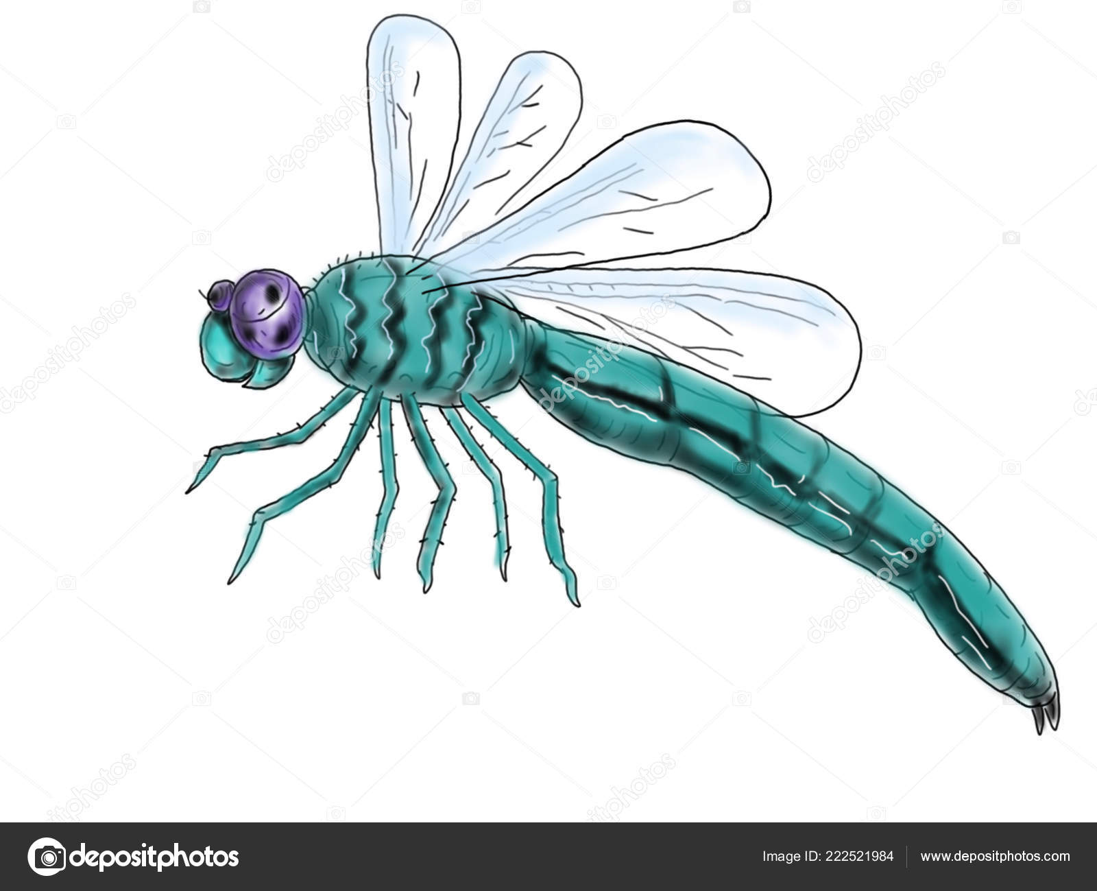 Dibujo De Libélula Volando Libélula Volando Un Dibujo De Línea