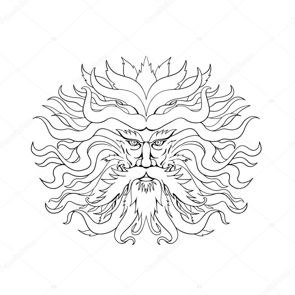 Dibujo ilustración estilo boceto de Helios, el dios y la ...