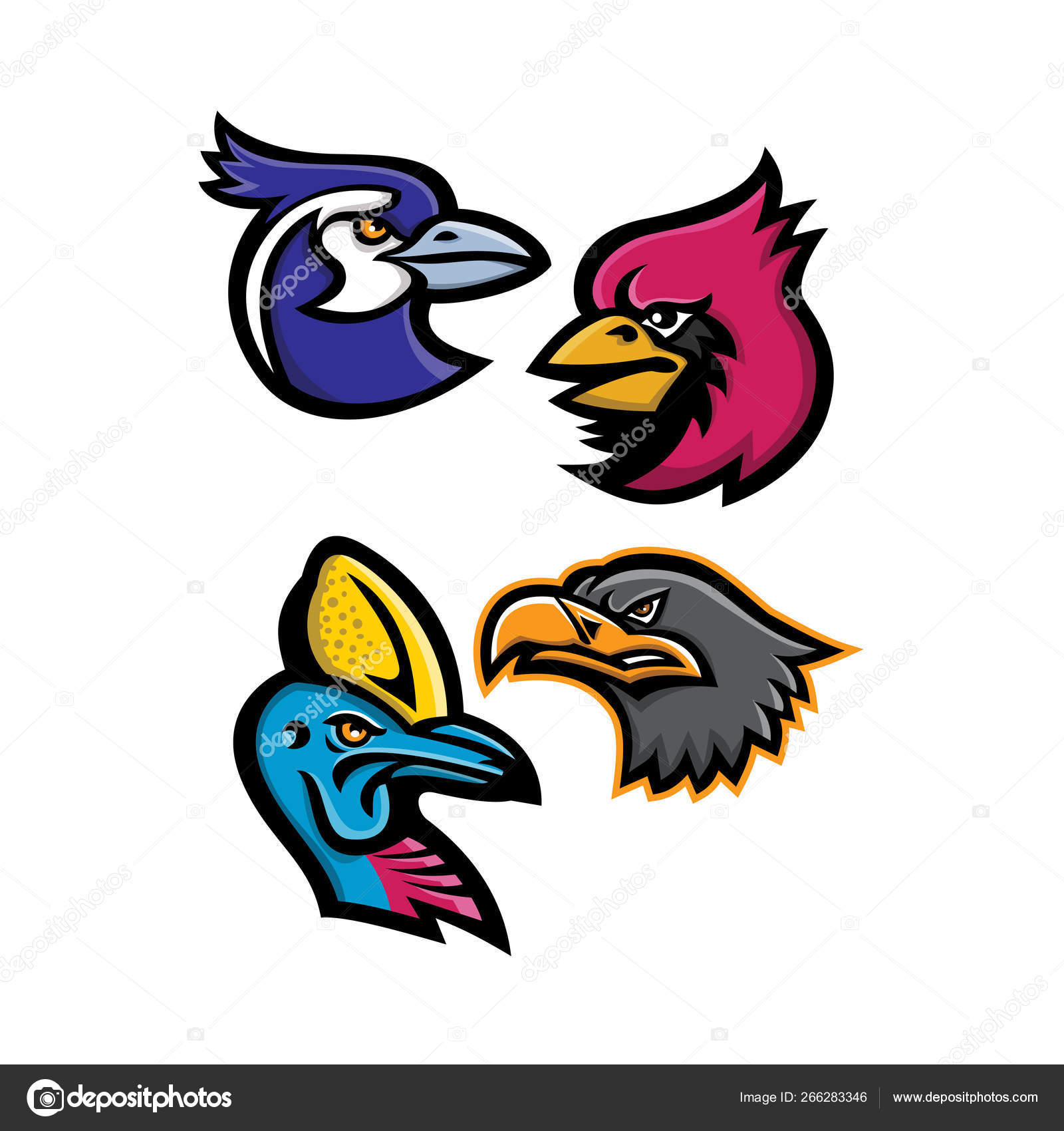 Bird Wildlife Mascot Collection Stock Vector Image by ©patrimonio ...