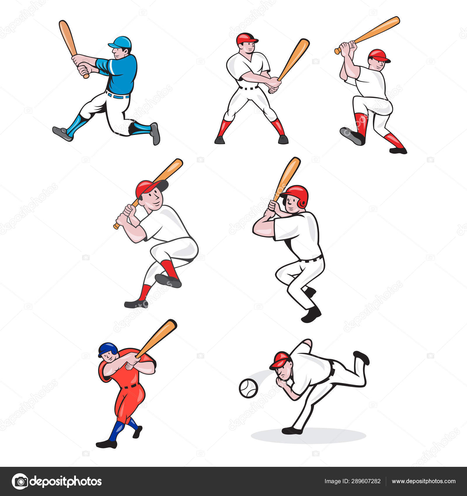 Baseball Player Cartoon Batter