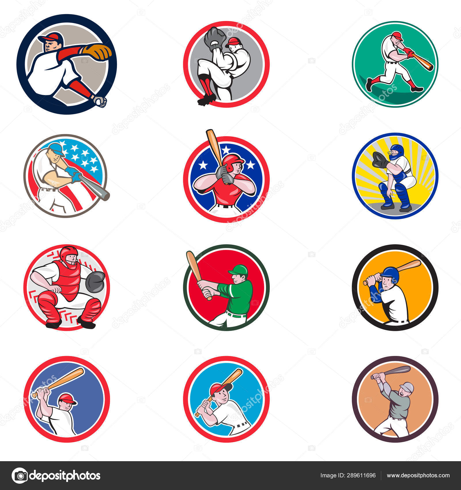 Cartoon Baseball Icon Collection Stock Vector Image by ©patrimonio ...