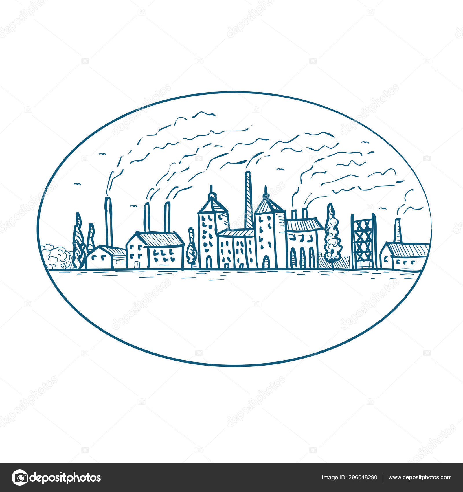 Factories In The 1800s Clipart